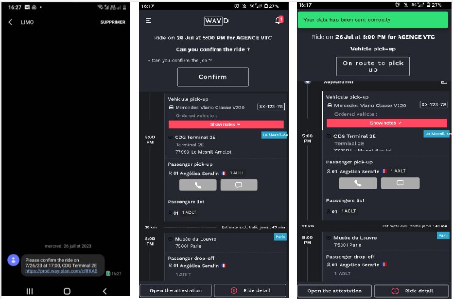 Driver check-in by SMS – Help Desk WAYNIUM